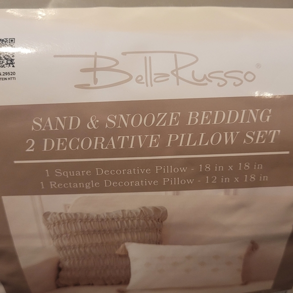 Bella Russo | Bedding | Sand And Snooze Decorative Pillow Set Tan And ...